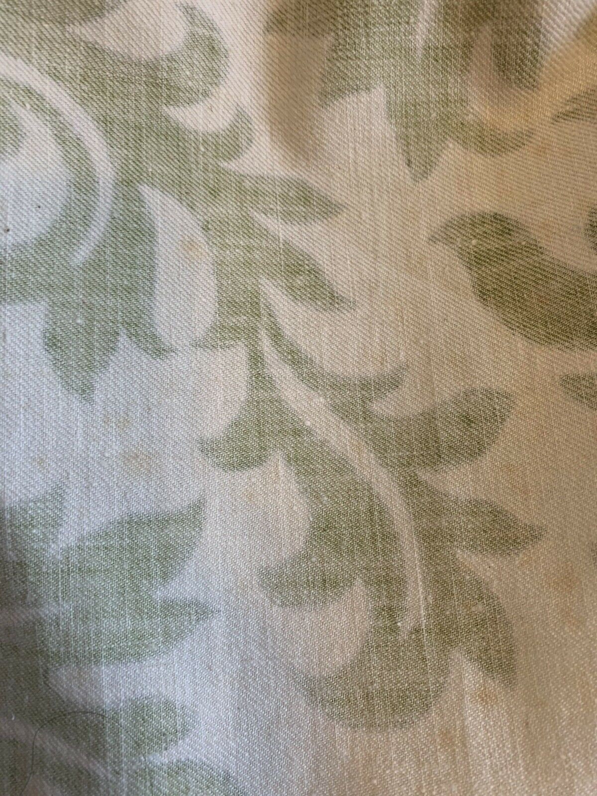 Beautiful 20th Century French Cotton Monotone Leaf Printed Fabric 5130 ...