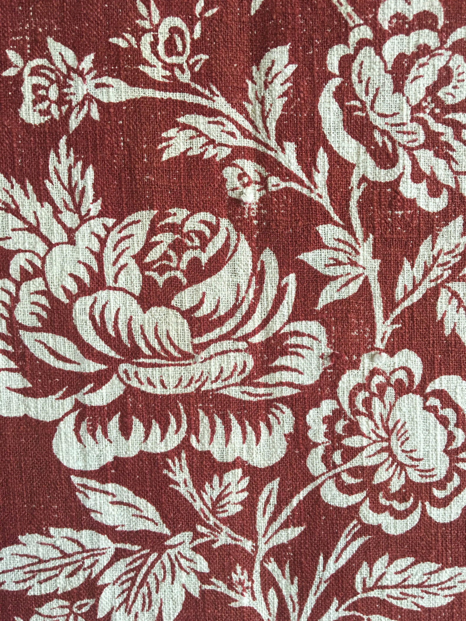 Beautiful Rare 18th C. French Printed Linen Block Print 2780 | Etsy