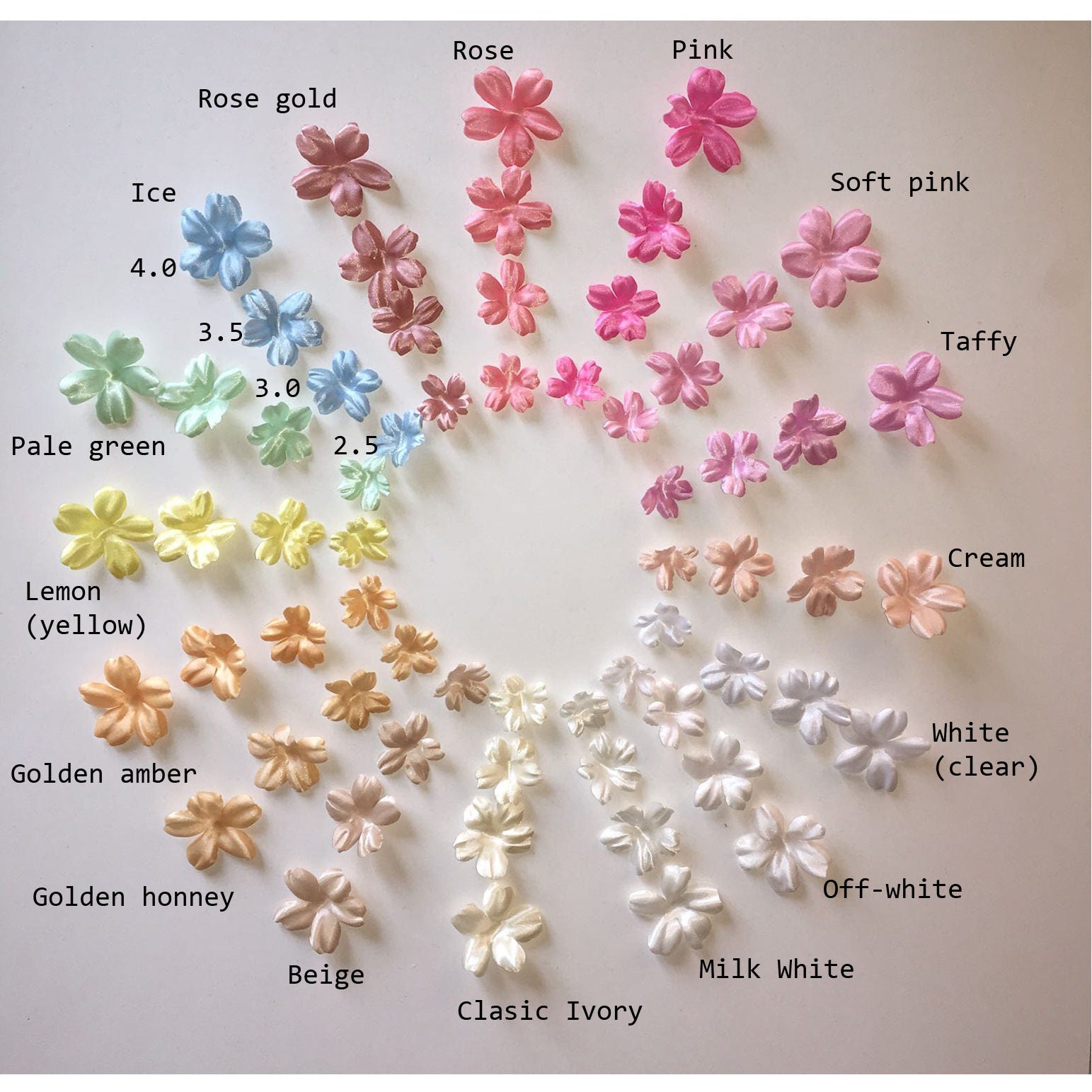 Cut Flowers 25pcs 3D Fabric Flower Petals BRIDAL Lace, Flower ...