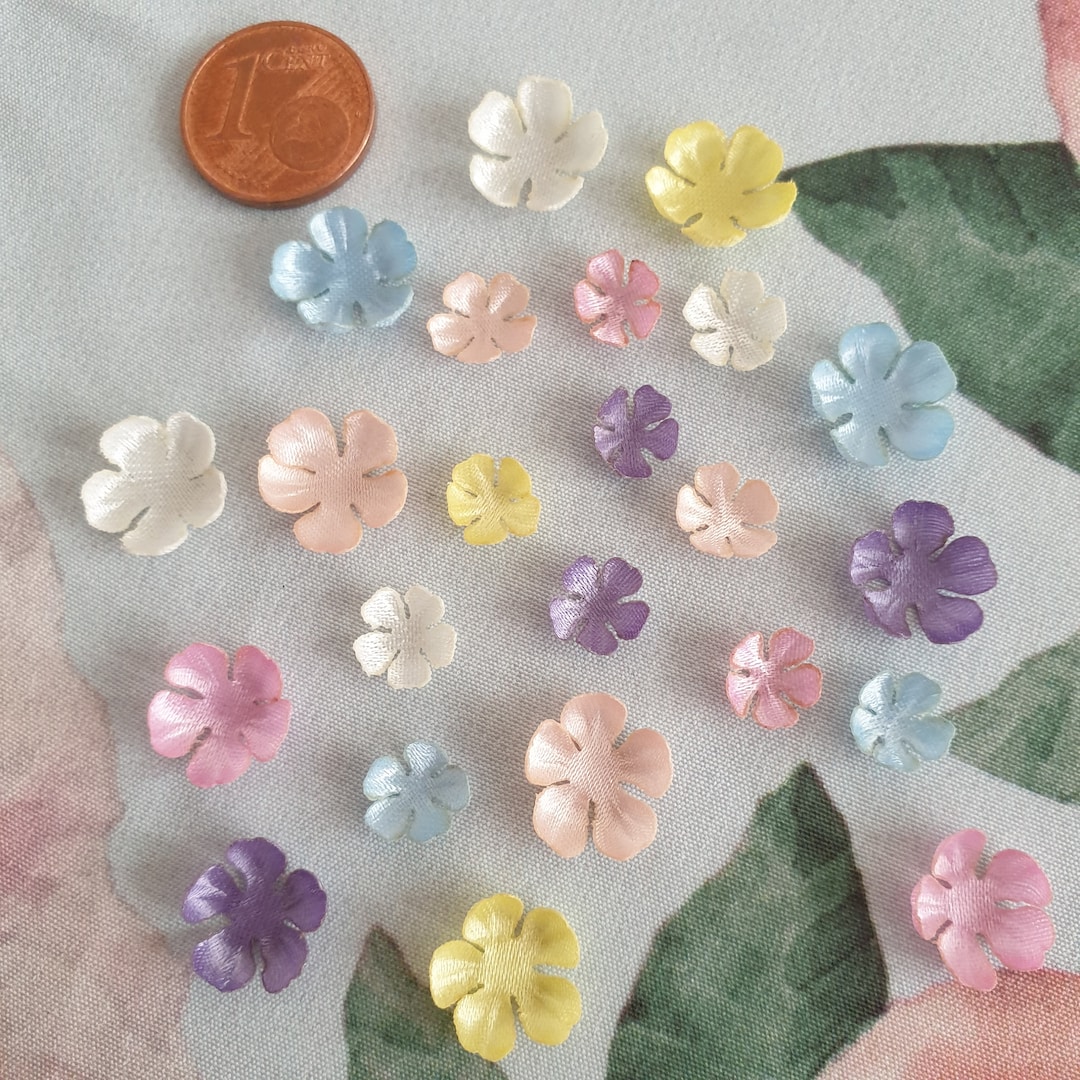 Fabric Flower Petals 20pcs Hot Cut Stiffed and Styled - Etsy