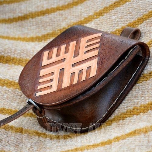 Viking Leather HANDLE Bag Birka Bag Early Medieval - Etsy