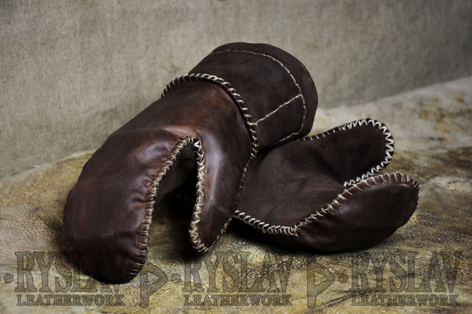 Leather Viking Glove for FULL CONTACT Fight Steel Plates & - Etsy