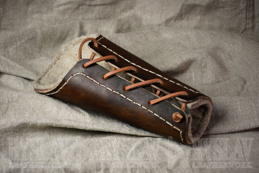 Leather Viking Combat Vambrace for FULL CONTACT FIGHT, Strengthened ...