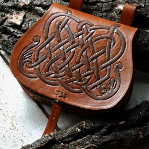Early Medieval Leather BELT POUCH Bag Historically Inspired - Etsy