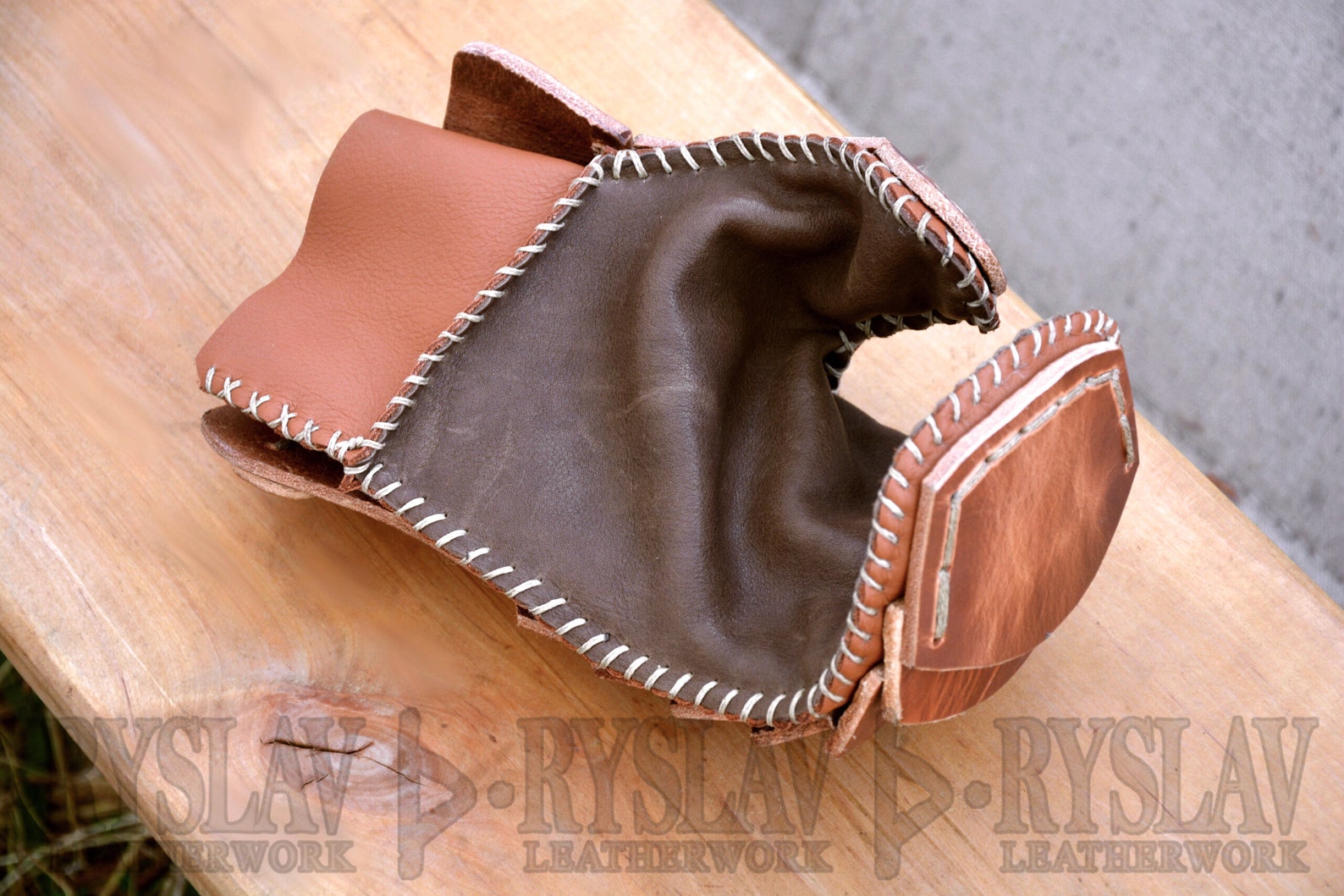 Leather Viking Glove for FULL CONTACT Fight, Strengthened Leather ...