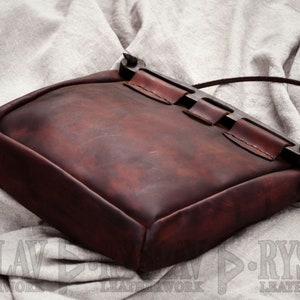 Viking Leather HANDLE Bag, Hedeby Haithabu Bag, Early Medieval ...