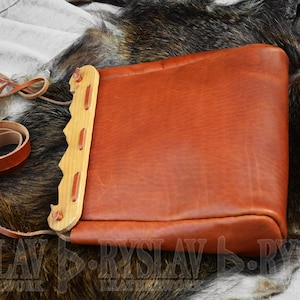 Viking Leather HANDLE Bag, Birka Bag, Early Medieval Reenactment ...