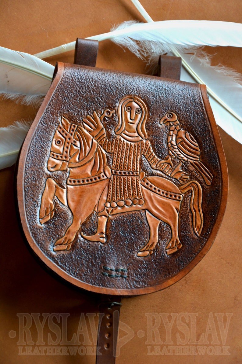 Early Medieval Leather BELT POUCH Bag Historically Inspired - Etsy