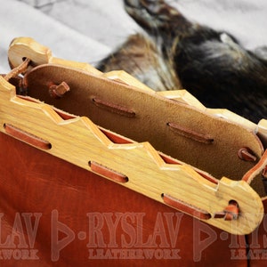 Viking Leather HANDLE Bag, Birka Bag, Early Medieval Reenactment ...