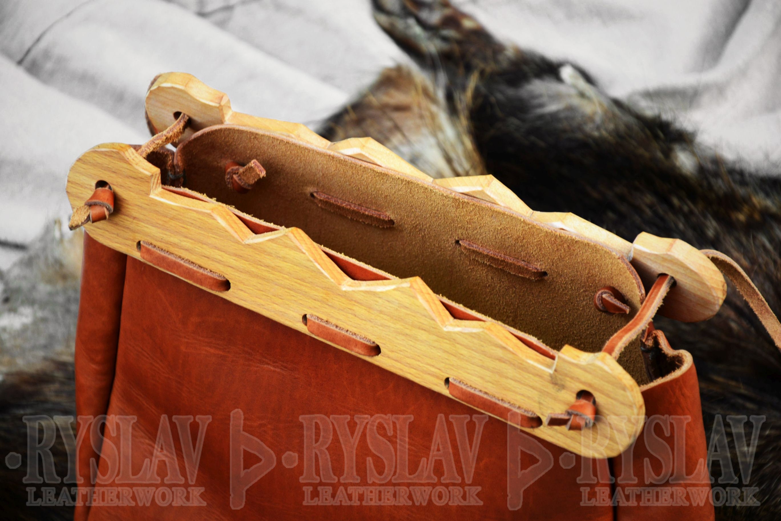 Viking Leather HANDLE Bag, Birka Bag, Early Medieval Reenactment ...