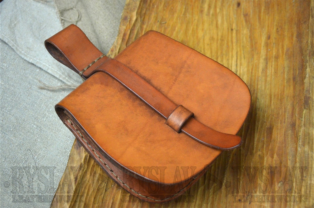 Early Medieval Leather BELT POUCH Bag, Simple Jamtland I Birka Belt ...