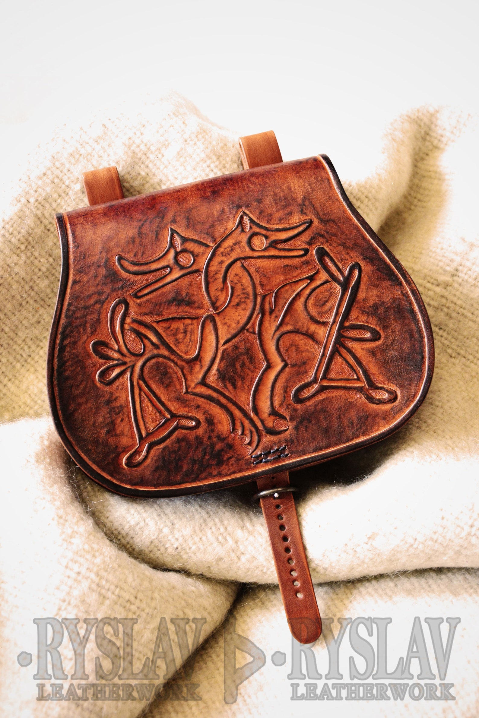 Early Medieval Leather BELT POUCH Bag Historically Inspired - Etsy