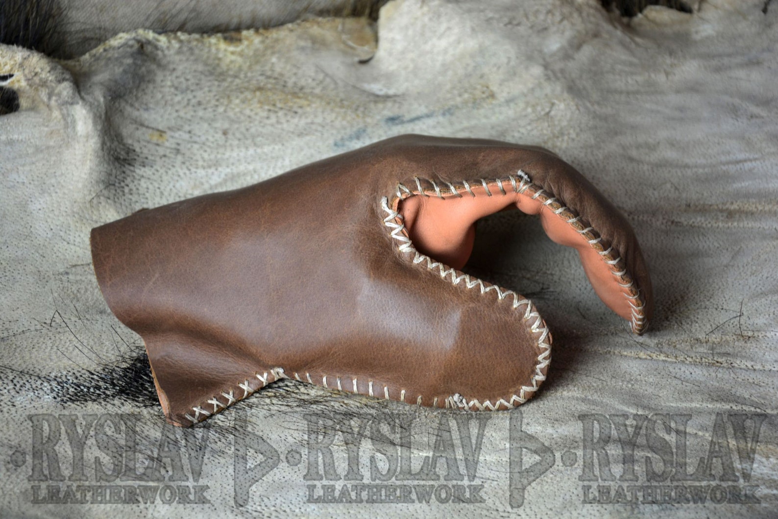 Leather Viking Glove for FULL CONTACT FIGHT Steel Plates & | Etsy