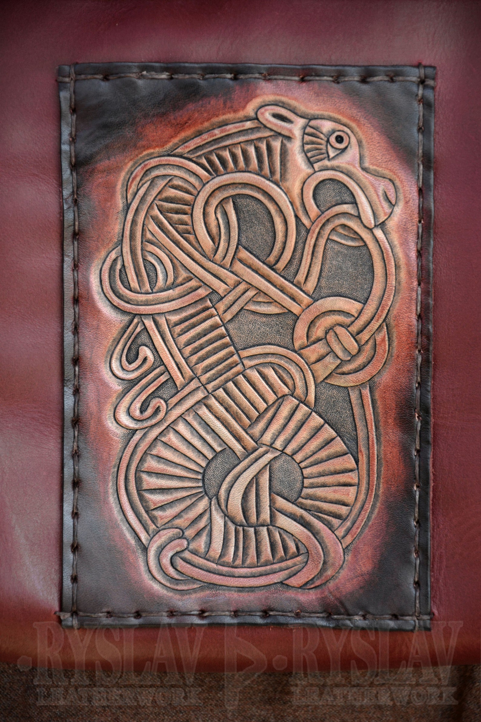 Viking Leather and Wood HANDLE Bag, Hedeby Haithabu Bag, Hand Carving ...