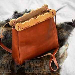 Viking Leather HANDLE Bag, Birka Bag, Early Medieval Reenactment ...