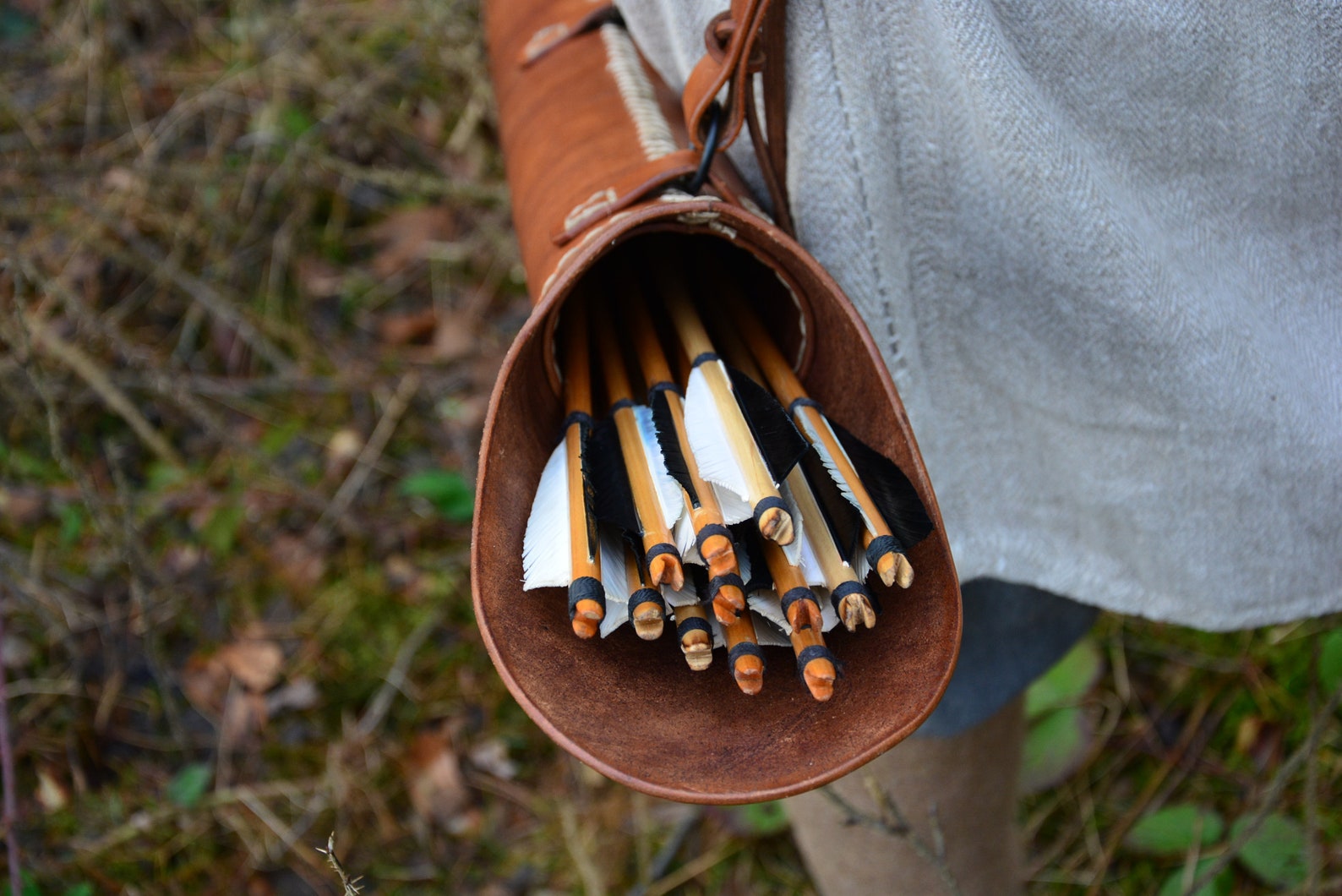 Viking Early Medieval Leather Quiver for Arrows, Traditional Archery ...