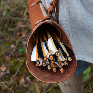 Viking Early Medieval Leather Quiver for Arrows, Traditional Archery ...