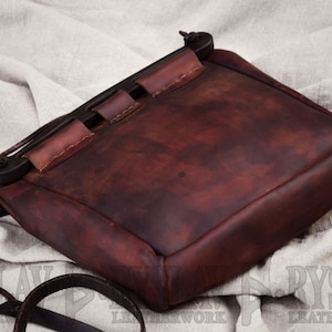 Viking Leather HANDLE Bag, Hedeby Haithabu Bag, Early Medieval ...