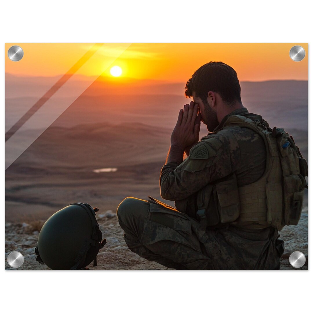 Faith and Duty: A Soldier’s Prayer in the Judean Desert - Etsy