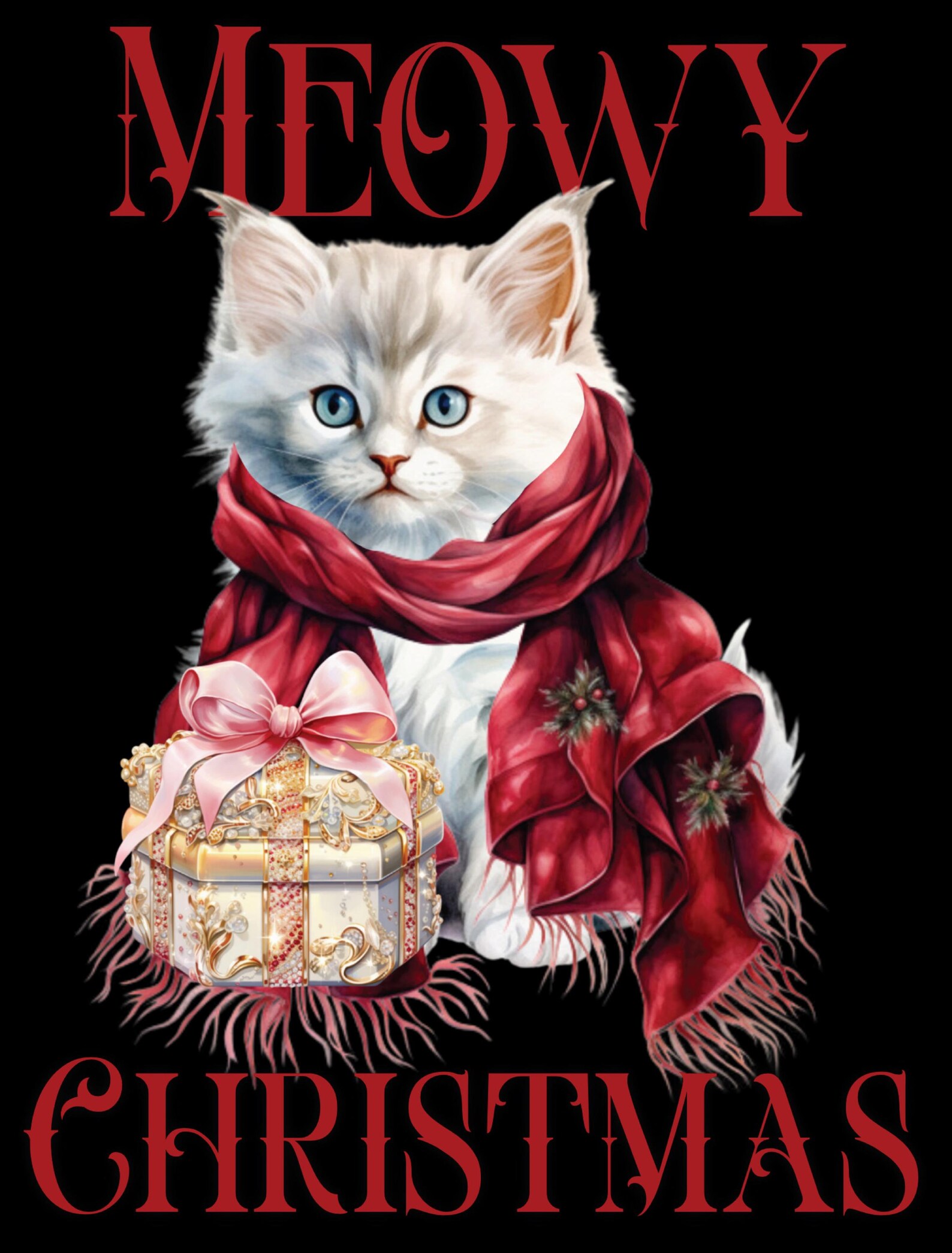 Meowy Christmas PNG - Etsy