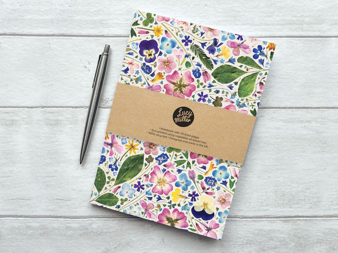 Pressed Flower A5 Notebook: Recycled Lined Stationery - Etsy UK