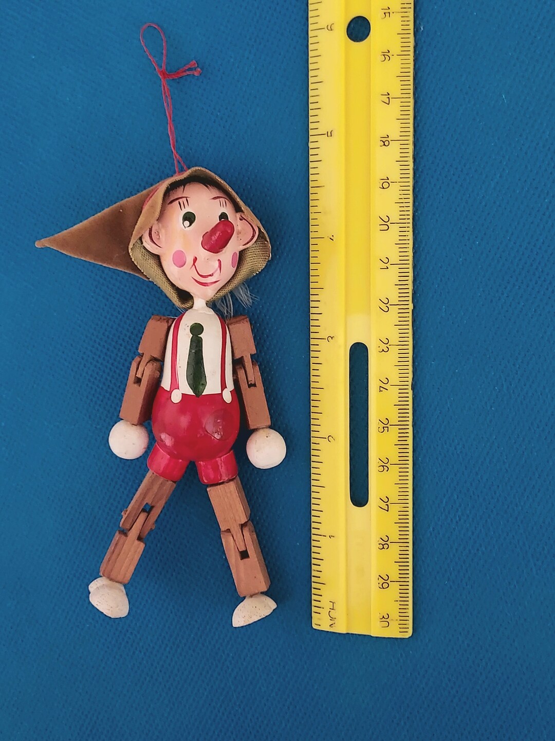 Vintage Jointed Wood Pinocchio Ornament 4.5 Inches * Disney Character ...