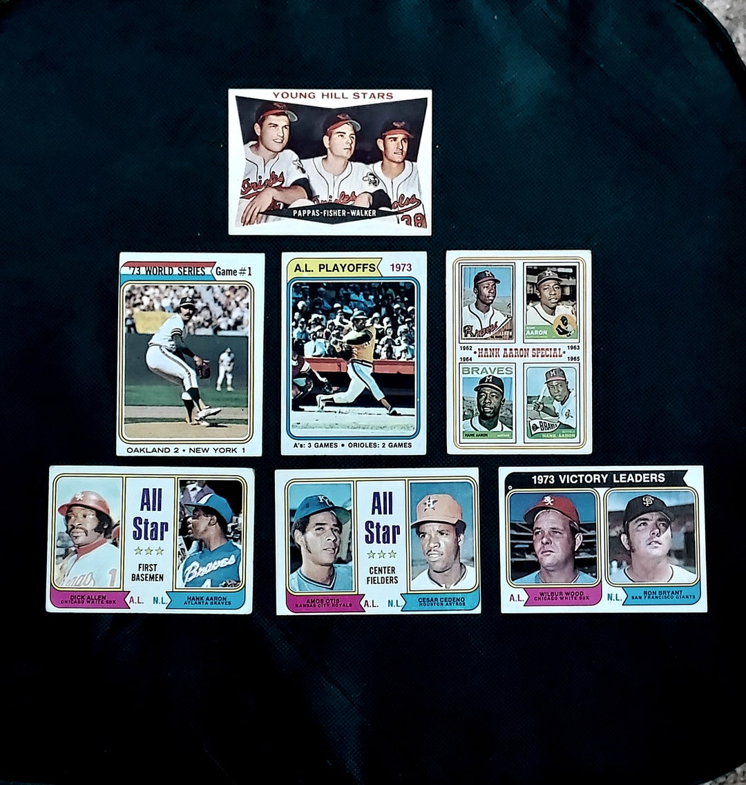 Vintage Topps Baseball Cards 1974 Lot of 6 Plus 1 Topps 1960 #399 *hank ...