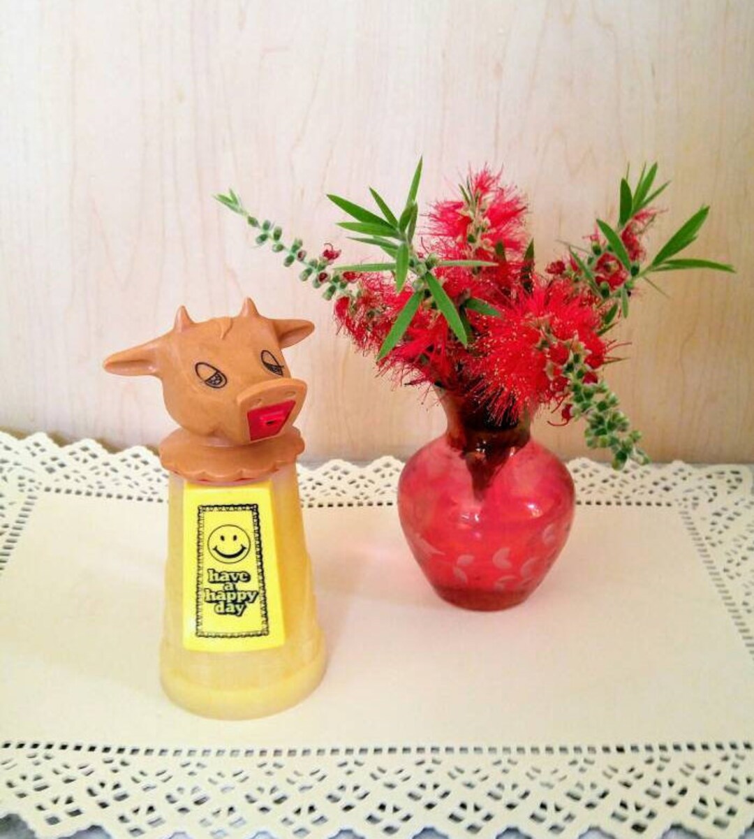 Vtg Smiley Face Cow Creamer "have A Happy Day" by Whitley Industries ...