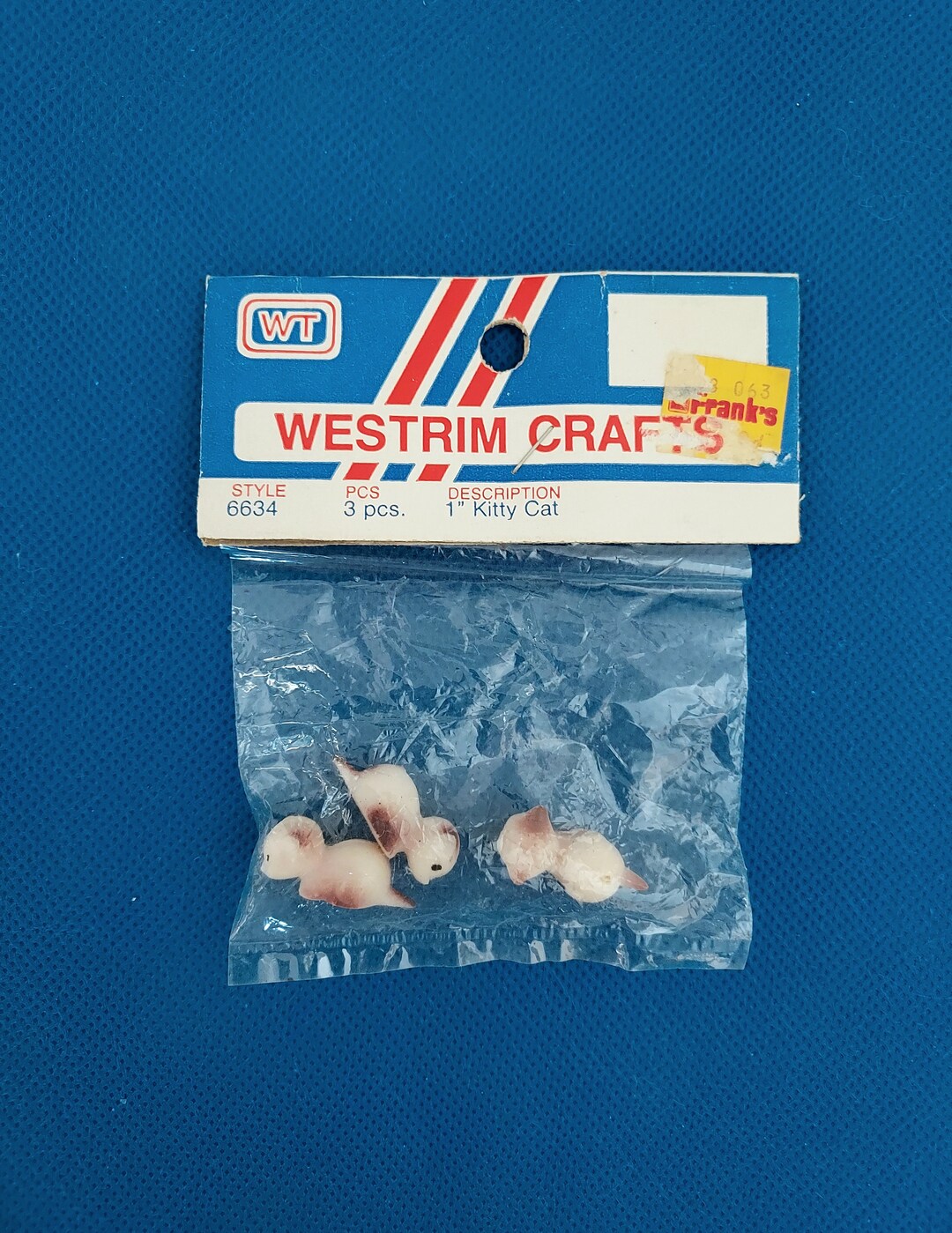 NOS Miniature Kittens 3 by Westrim Crafts Brown and White Cats Mini ...