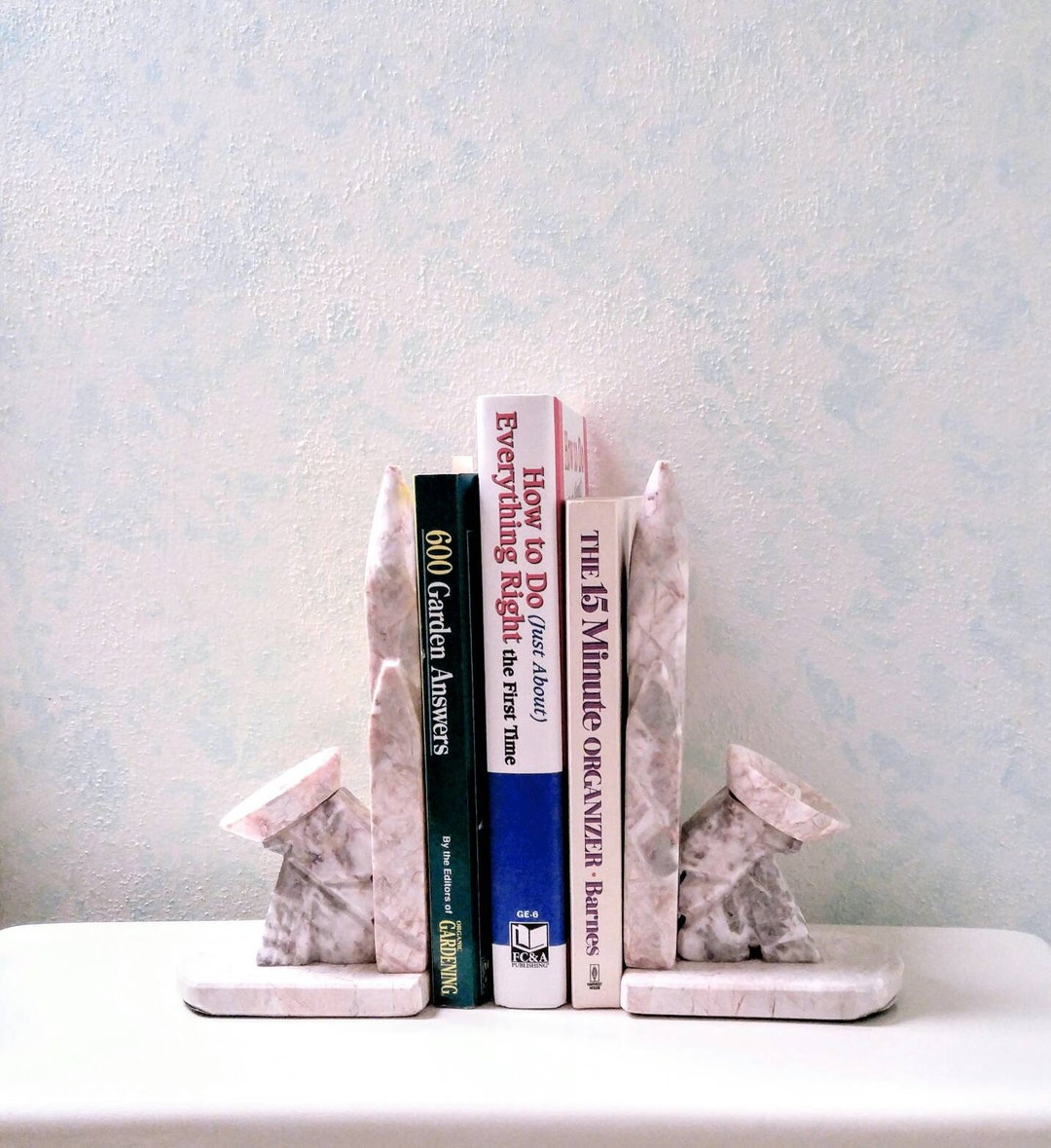 Men in Sombreros Stone Bookends Mexican Siesta Carved Marble Book ...