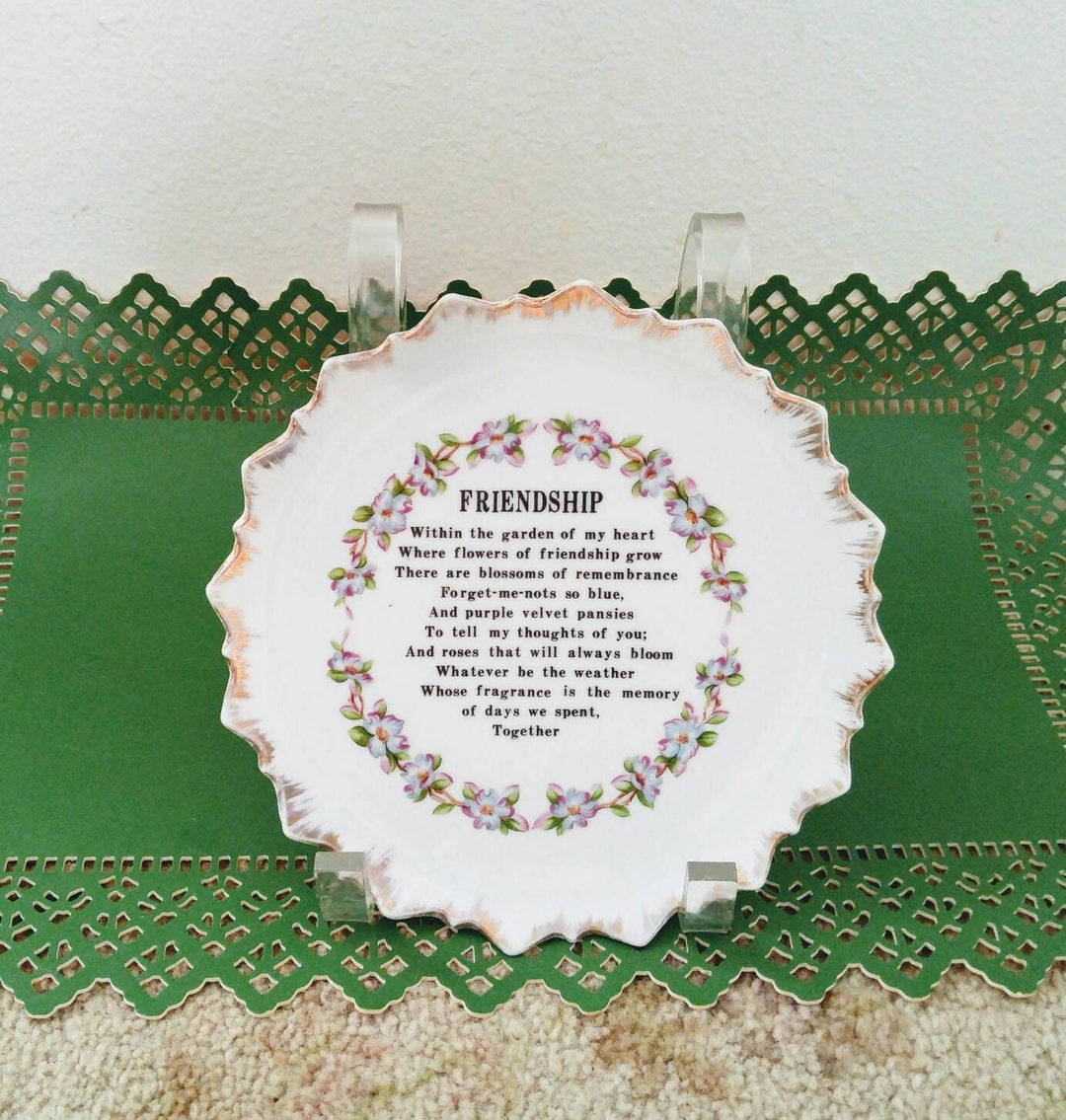 Friendship Collector Plate Vintage 1950's Bradley Exclusives Japan ...