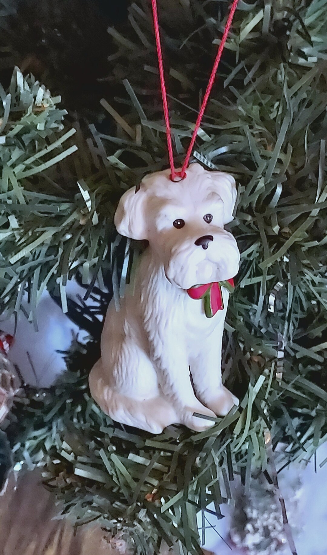 Schmid Gordon Fraser White Scottie Dog 1984 Christmas Ornament ...