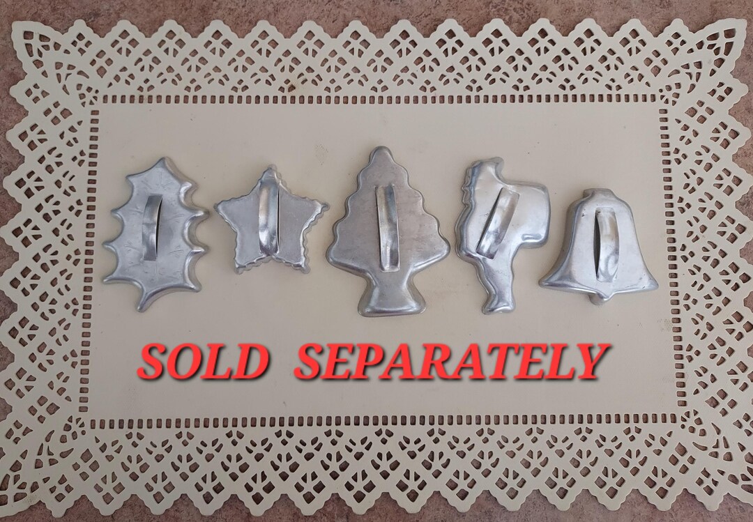Vintage Aluminum Christmas Cookie Cutters With Handle SOLD SEPARATELY ...