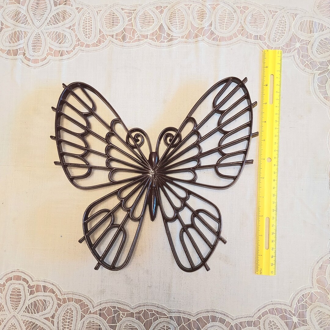 Retro 70s Burwood Plastic Butterfly Wall Hanging 10.5 X 10 Inches ...