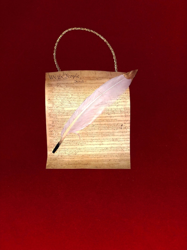 U.S. Constitution Christmas Historical Ornament Patriotic Gift - Etsy