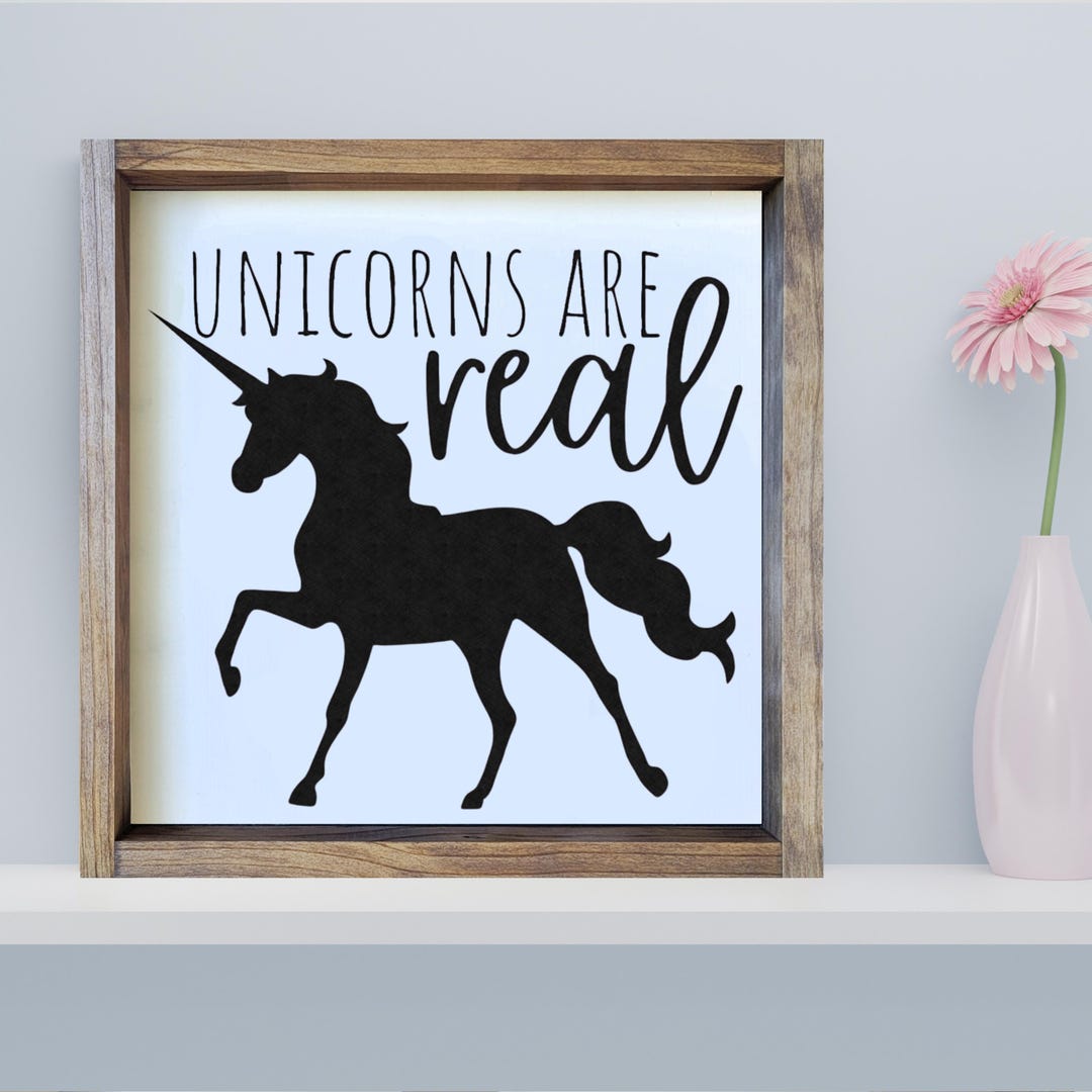 Girls Wall Art, Unicorns Are Real, Handmade Wooden Sign, Wall Decor ...