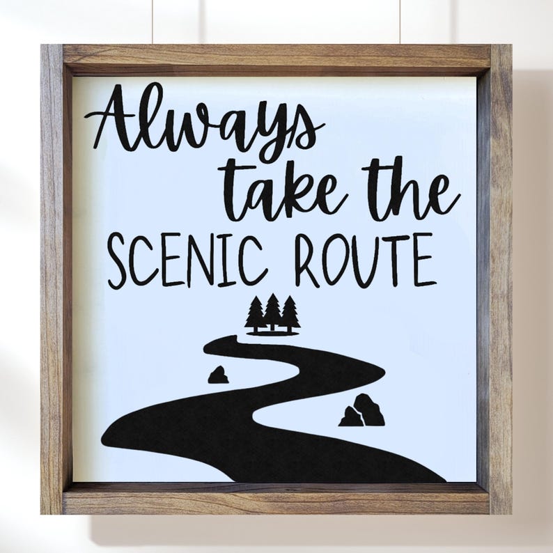 Handpainted 13"x13" Wood Sign, Travel Wall Art, Shadowbox Frame, Always ...