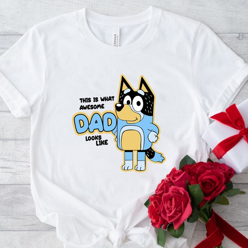 This is What Awesome Dad Look Like Couple PNG, Blue Dog Valentines Day ...