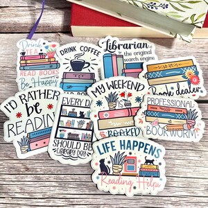 Librarian Stickers, School Library, Book Lover Sticker, Gift for Reader ...