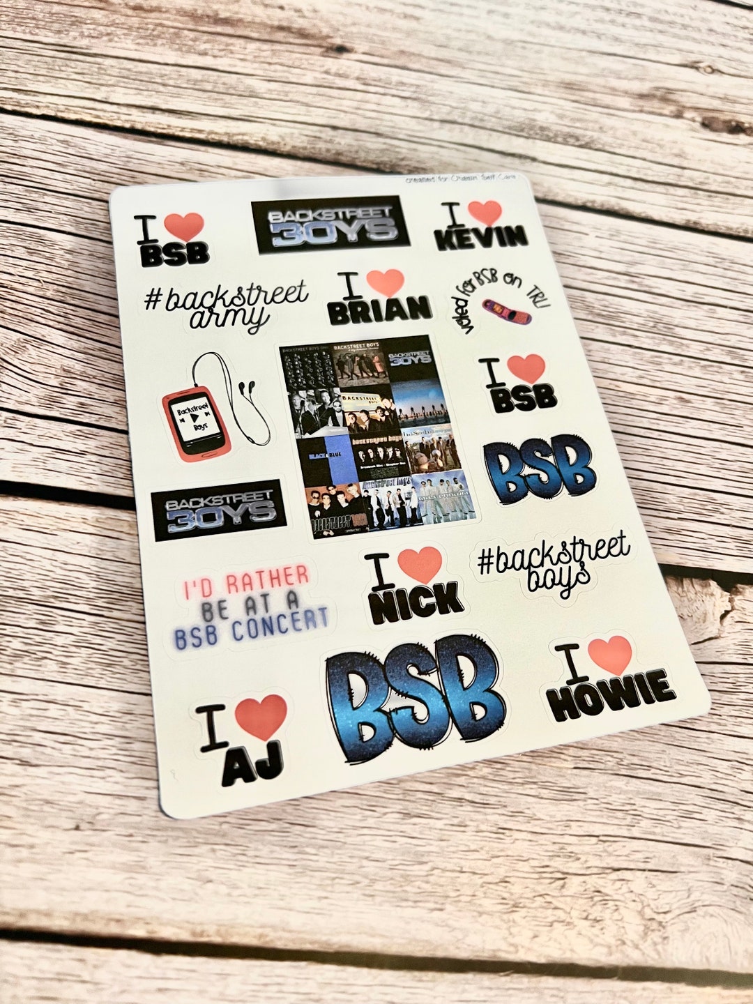 Backstreet Boys Sticker, BSB, 90s Boy Band Lover, Concert Merch, Y2K ...