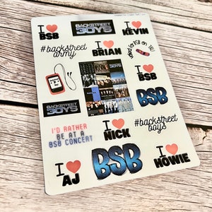 Backstreet Boys Sticker, BSB, 90s Boy Band Lover, Concert Merch, Y2K ...