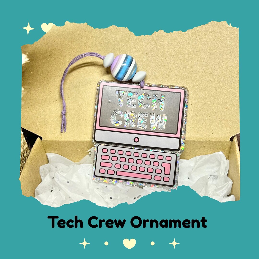 Tech Crew Ornament: Acrylic Computer, IT Gift - Etsy