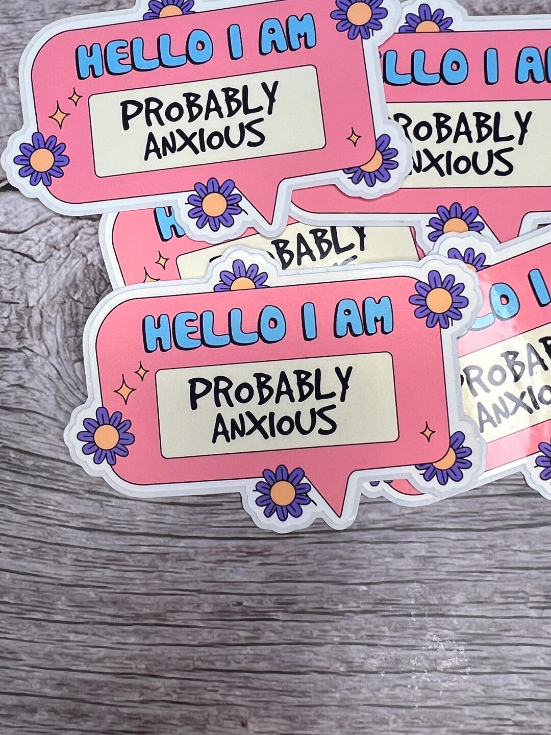 Hello I Am Anxious Sticker, Funny Stickers for Emotional Best Friend ...