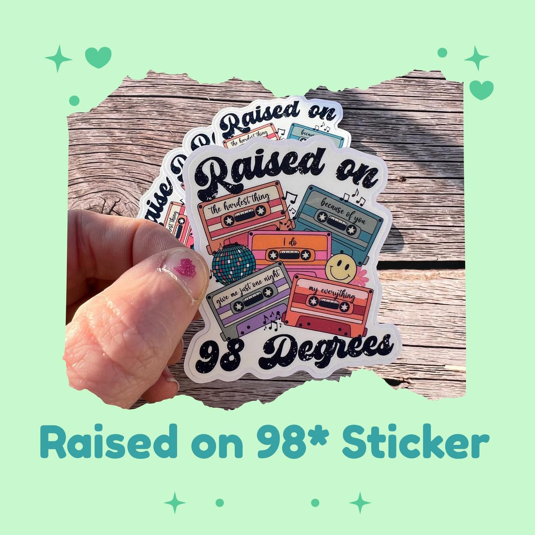 98 Degrees Sticker: Retro 90s Boy Band Cassette Sticker - Etsy