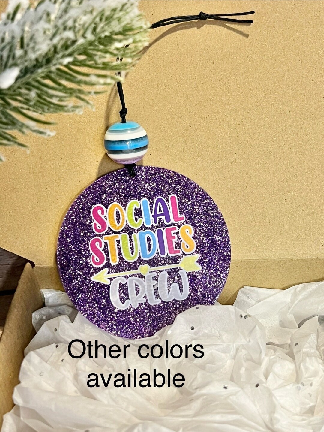 Social Studies Teacher Ornament, History Teacher Christmas Ornaments ...