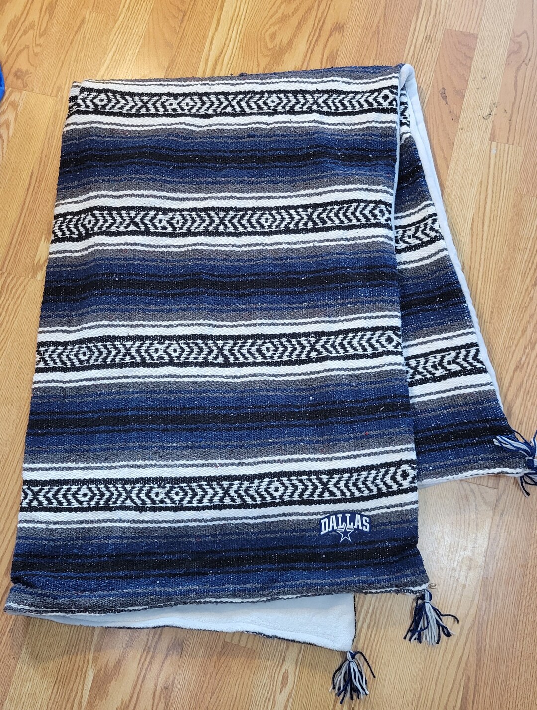 Dallas COWBOYS Large Size Mexican Serape With Minky Plush Backing ...