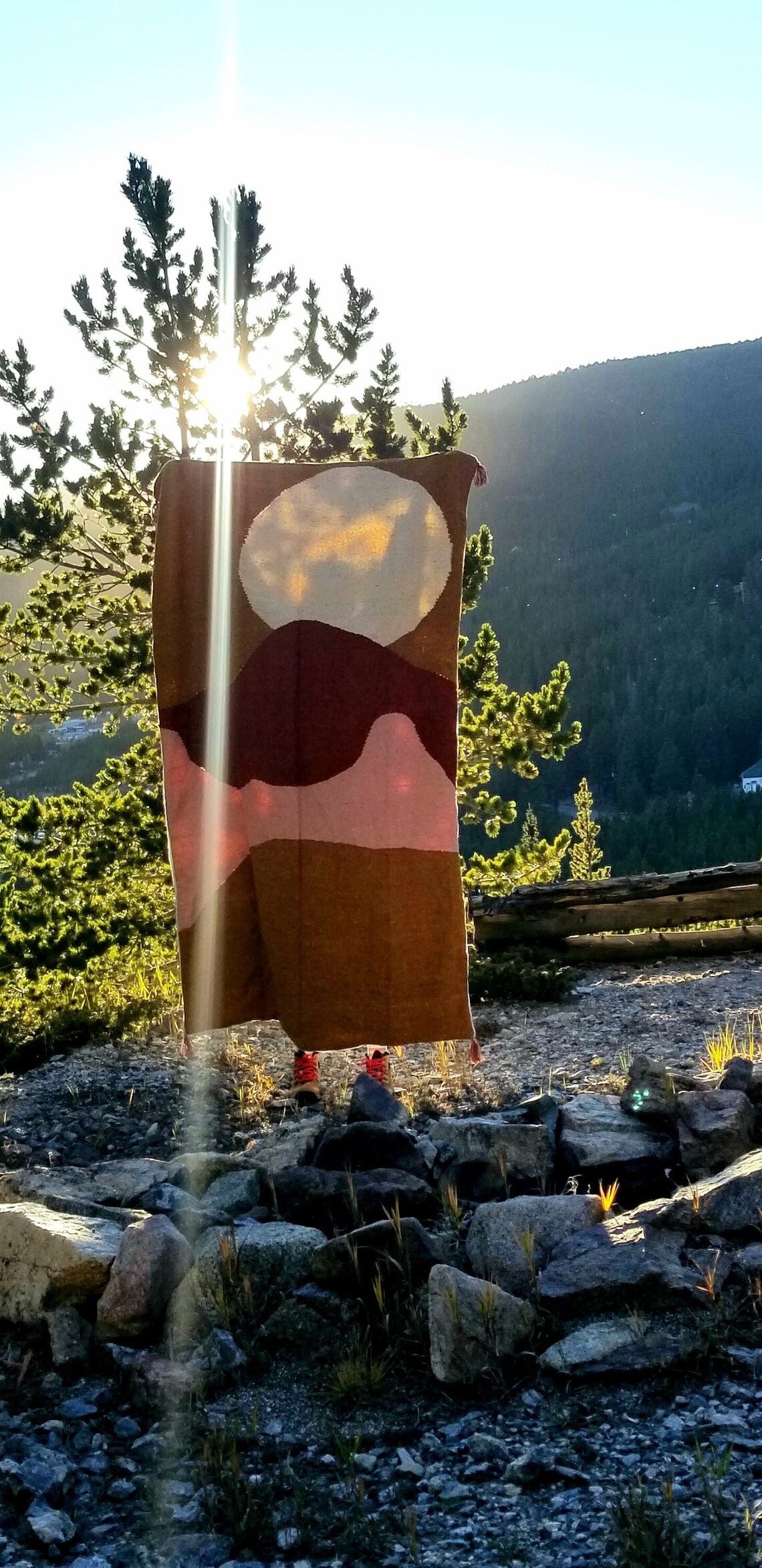 XL Golden Hour Mexican Blanket. Multi Color Front With Super Soft Minky ...