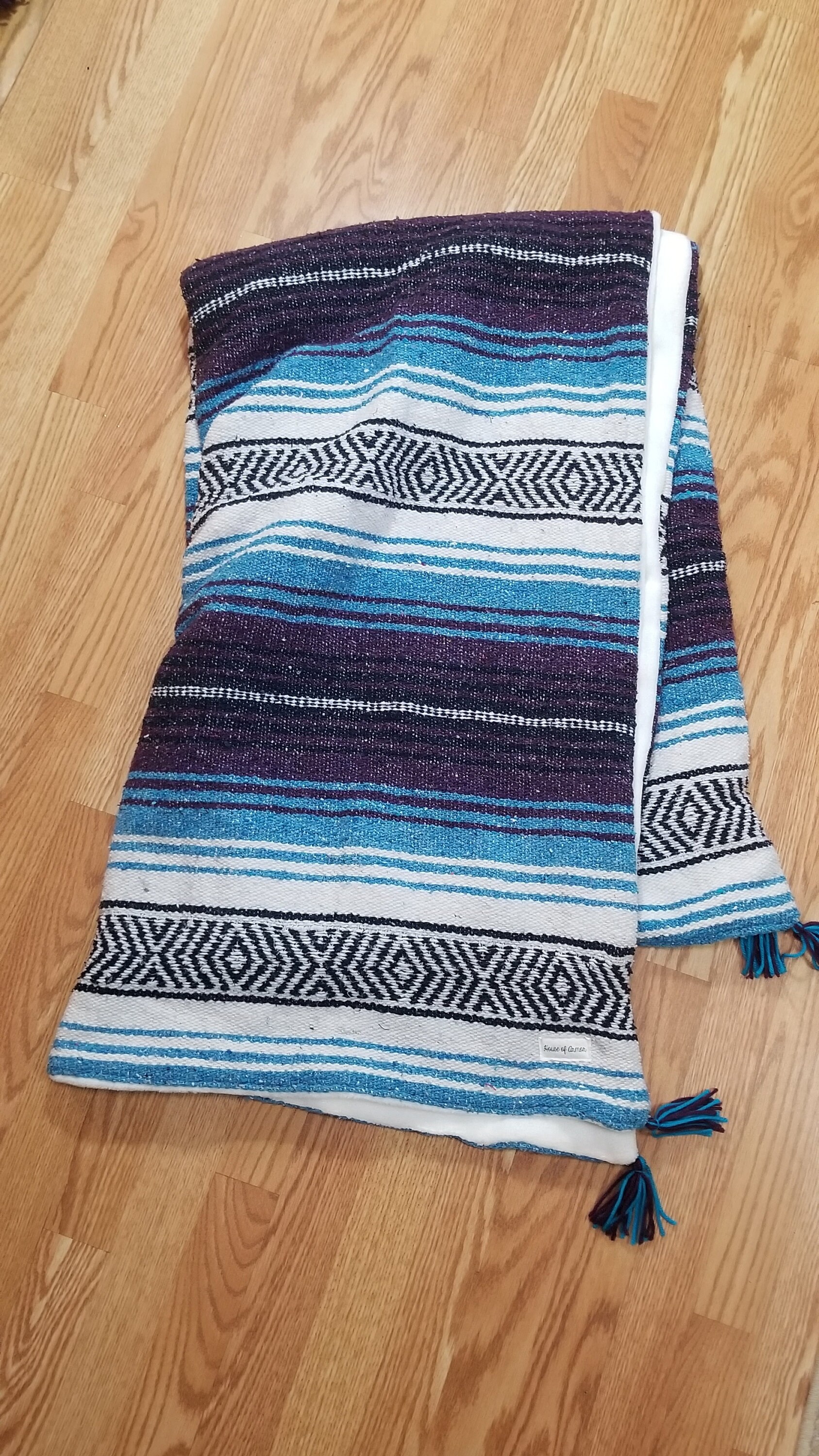 Purple Rain Mexican Blanket. Super Soft Minky Plush Backing. Eco ...