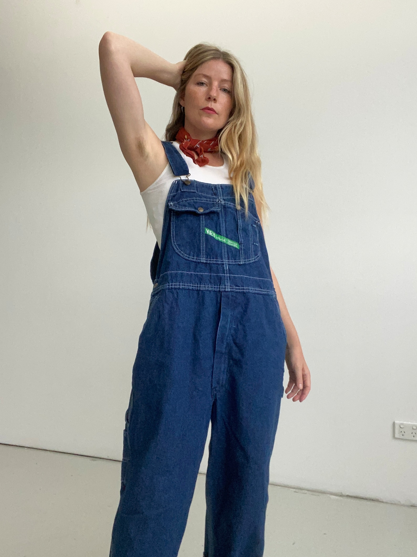 Vintage Dark Wash Denim KEY Overalls, American Vintage, Dungarees, One ...