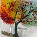 Floral Glass Plaque Candle Display Tree in Autumn Shades - Etsy
